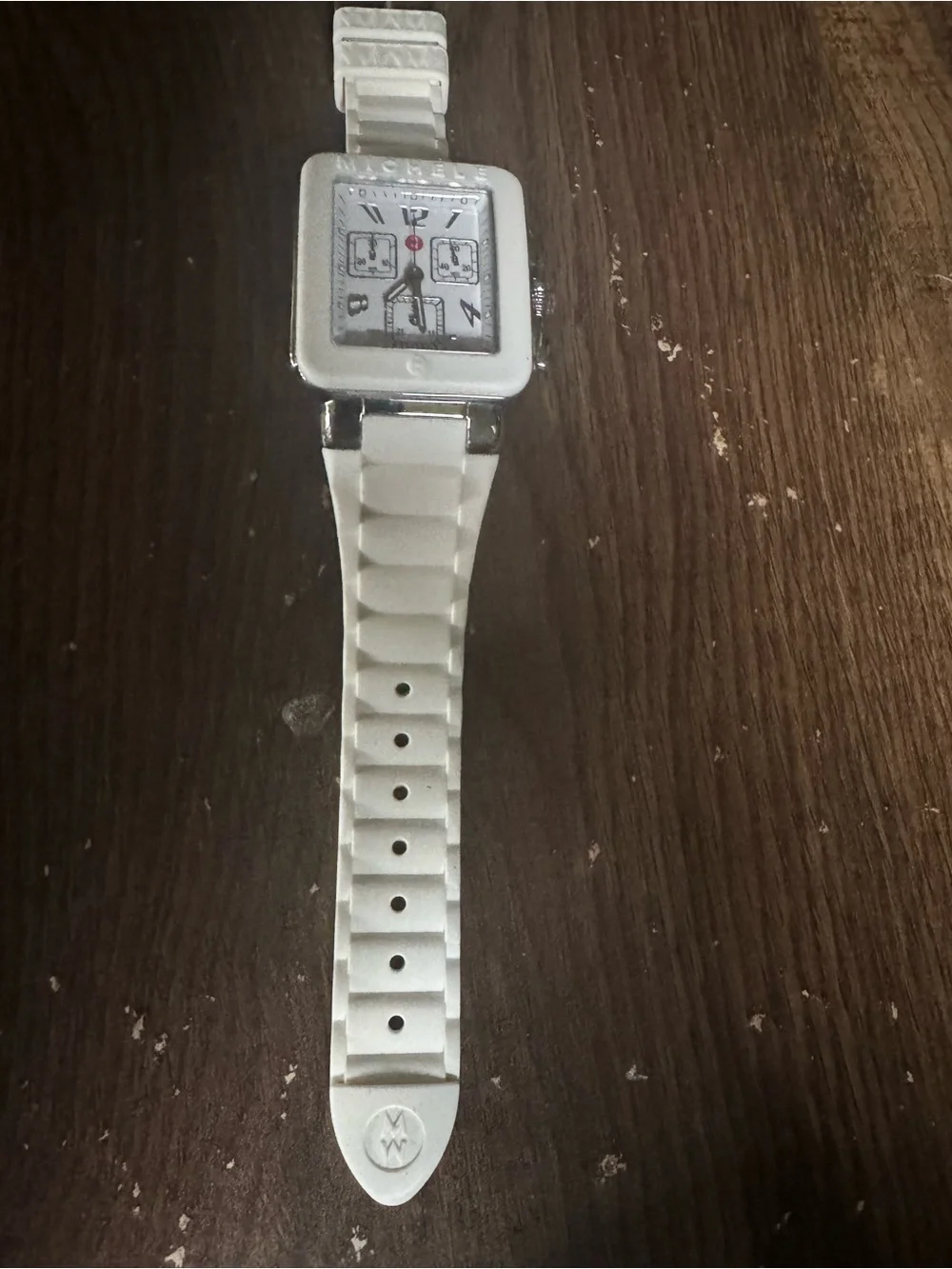 Michele | Wearables | Michele Silver White Square Stainless Steel ...